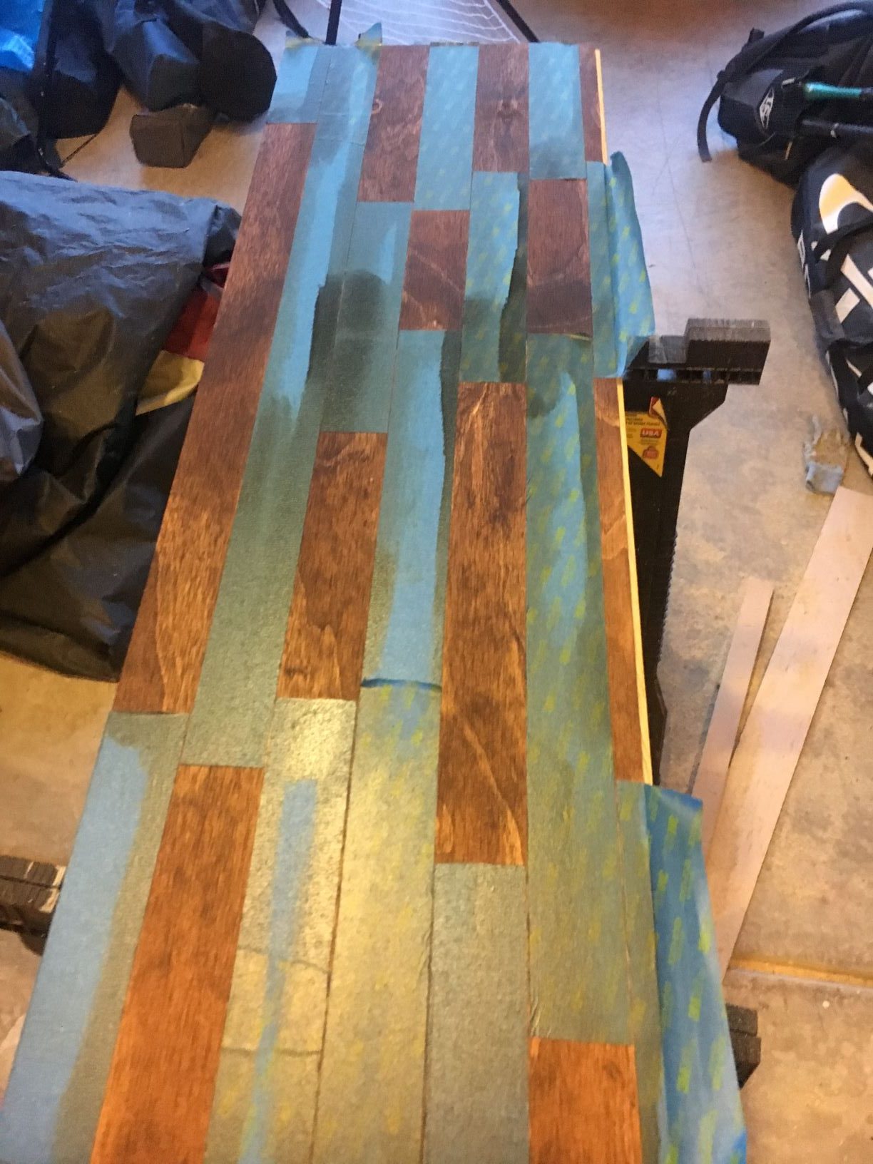 Faux Wood Plank Shoe Enclosure to Keep Shoes Out of the Way