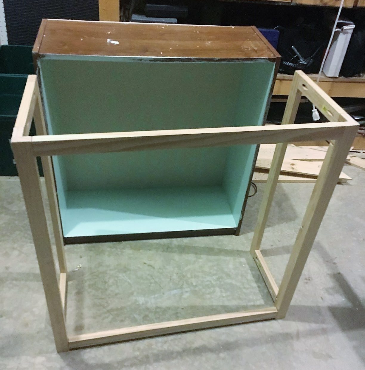 Composite Bookcase Revamp into Unique Upscale Decor