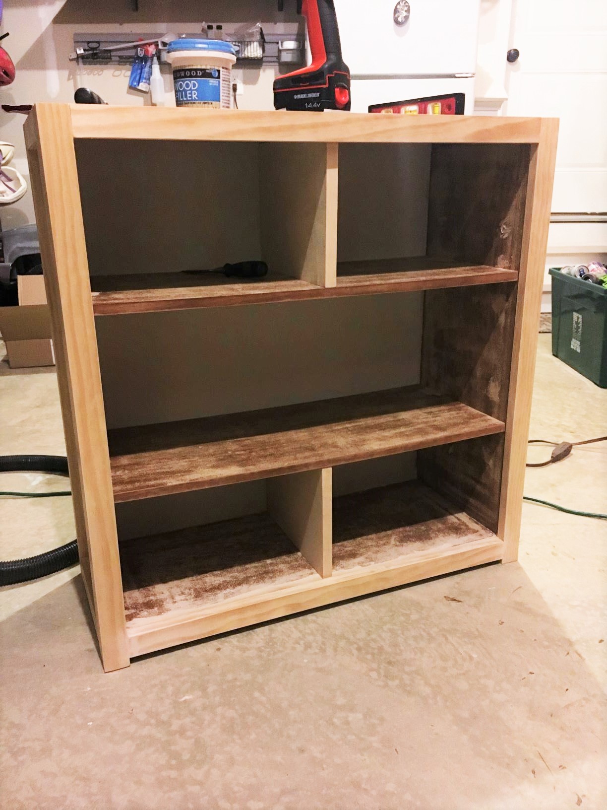 Composite Bookcase Revamp into Unique Upscale Decor