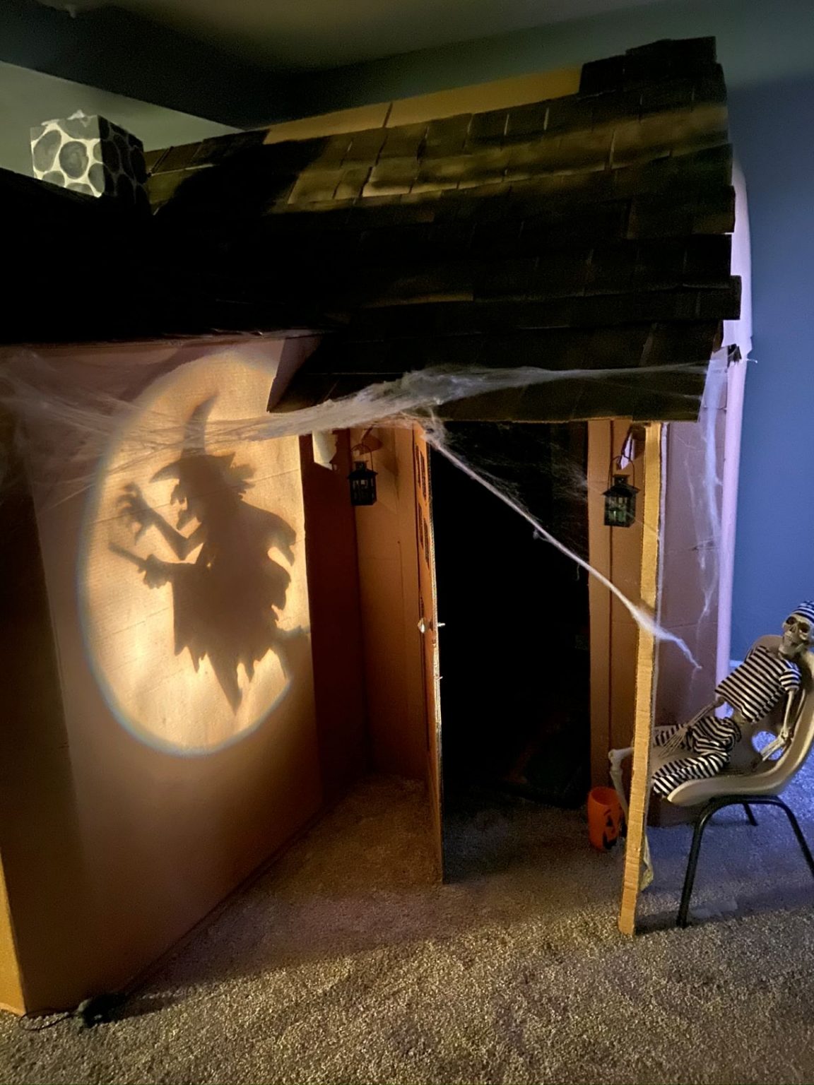 Haunted Cardboard House for your Kids who Love a Little Scare
