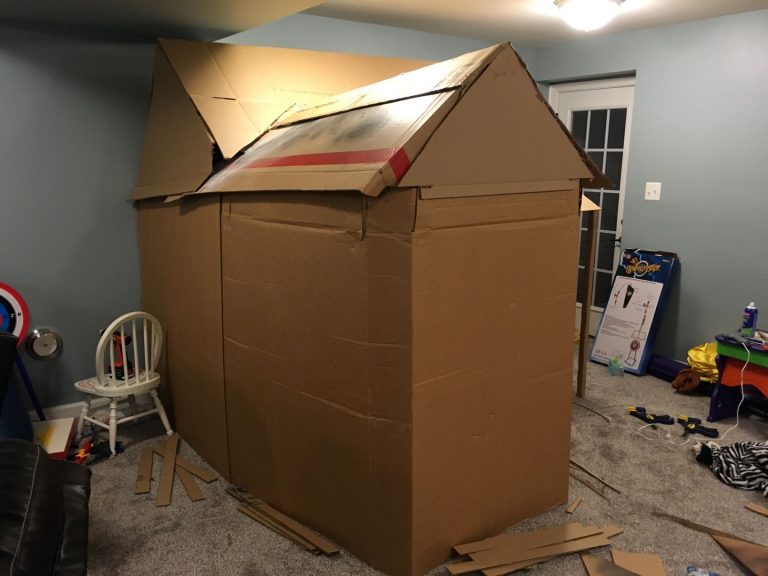 Haunted Cardboard House for your Kids who Love a Little Scare