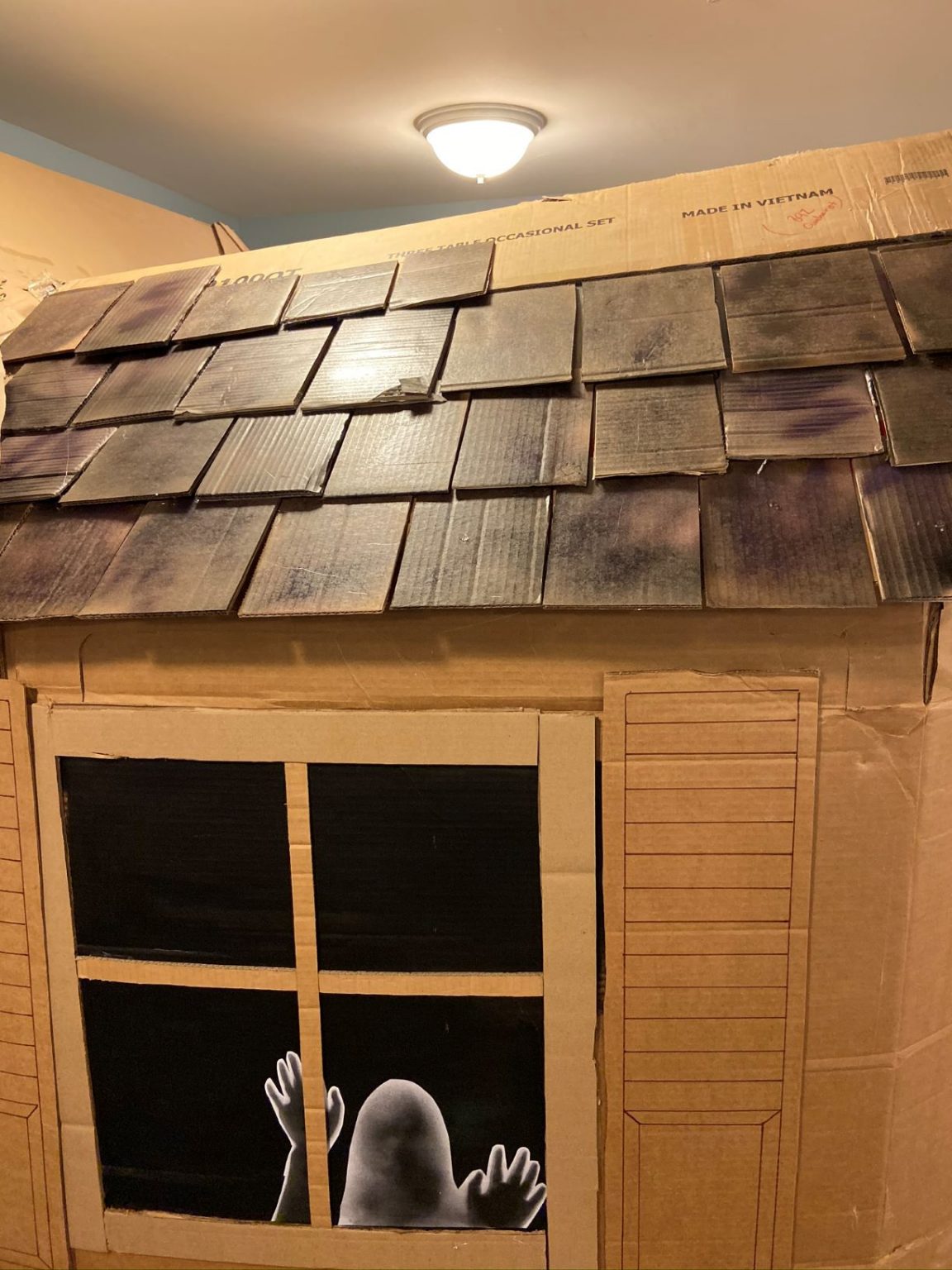 Haunted Cardboard House for your Kids who Love a Little Scare