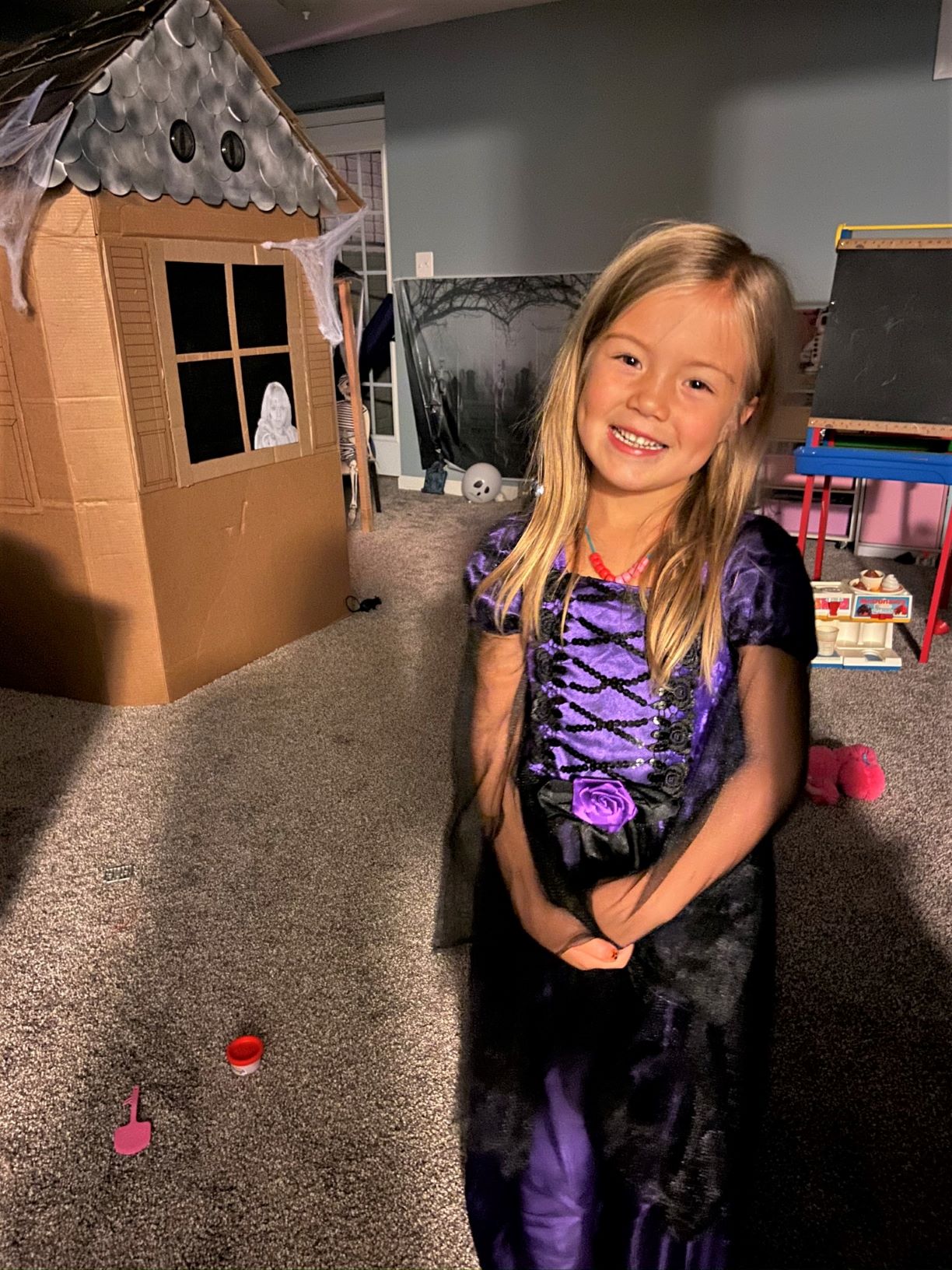 Haunted Cardboard House for your Kids who Love a Little Scare