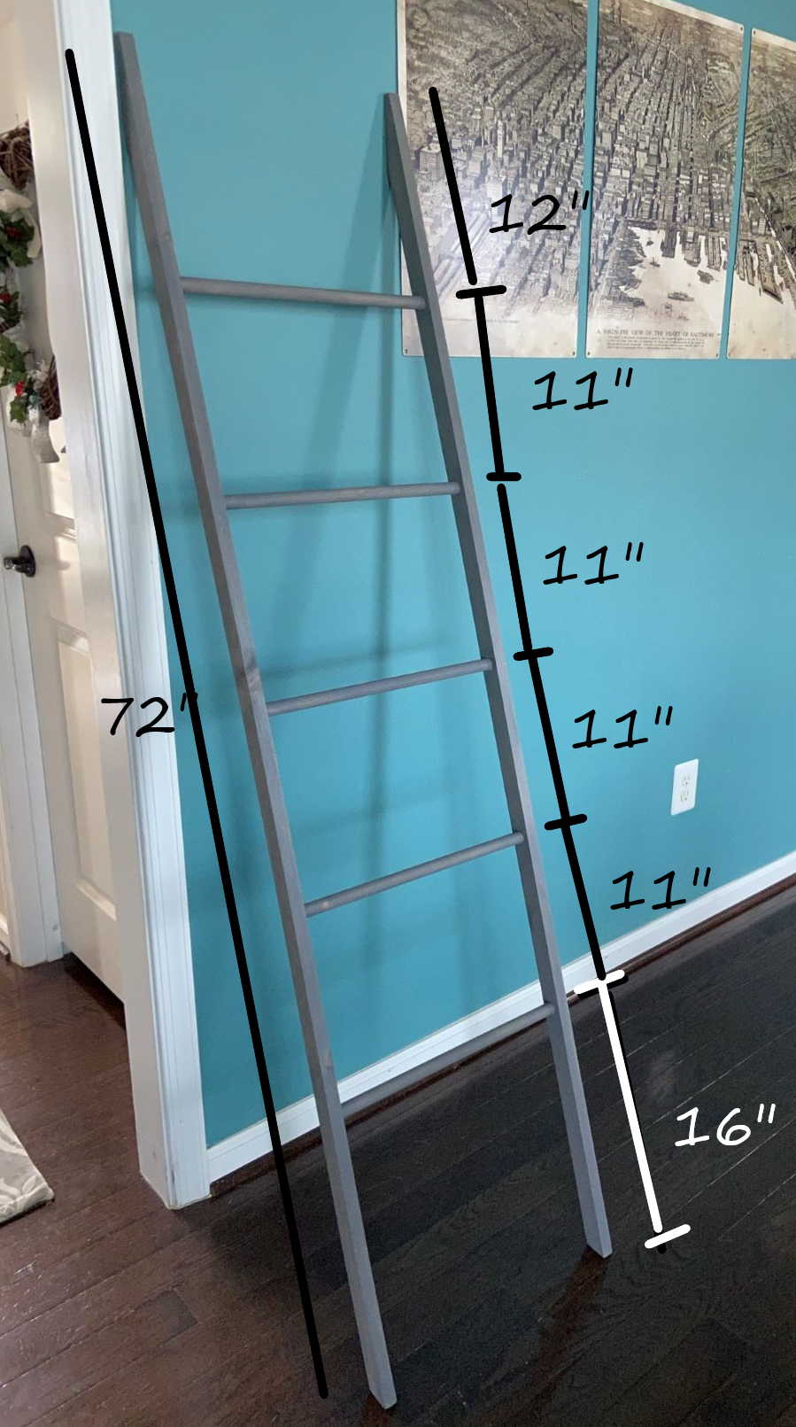 Seriously Simple One Hour Wooden Blanket Ladder for $10